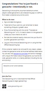 Free printable - geocaching labels - Sweet Magpie